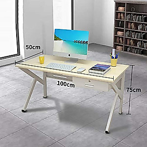 Modern K Shape Computer Desk,Simplistic Home Office Desk,Student Writing Desk with Drawers,Notebook Desk Laptop Pc Table