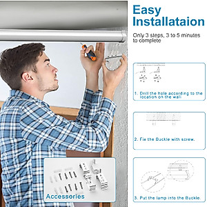 8ft Flush Mount 100w 3CCT(3000-4000-5000k) Selectable LED Vapor Shop Celling Light with 5ft Plug and Play for Special Wet Location and Celling Fixture Industry and Commercial Illumination (2 Pack)