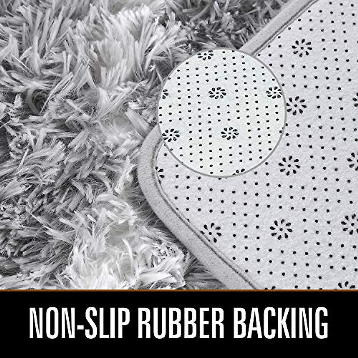 Merelax Fluffy Rug Modern Indoor Plush Bedroom Rug, Luxury Fuzzy Living Room Area Rug, Soft Geometric Moroccan Carpets for Boys Girls Kids Nursery Room 5x8, Grey