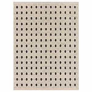 LUXE WEAVERS Modern Geometric Dots Cream 2x3 Area Rug
