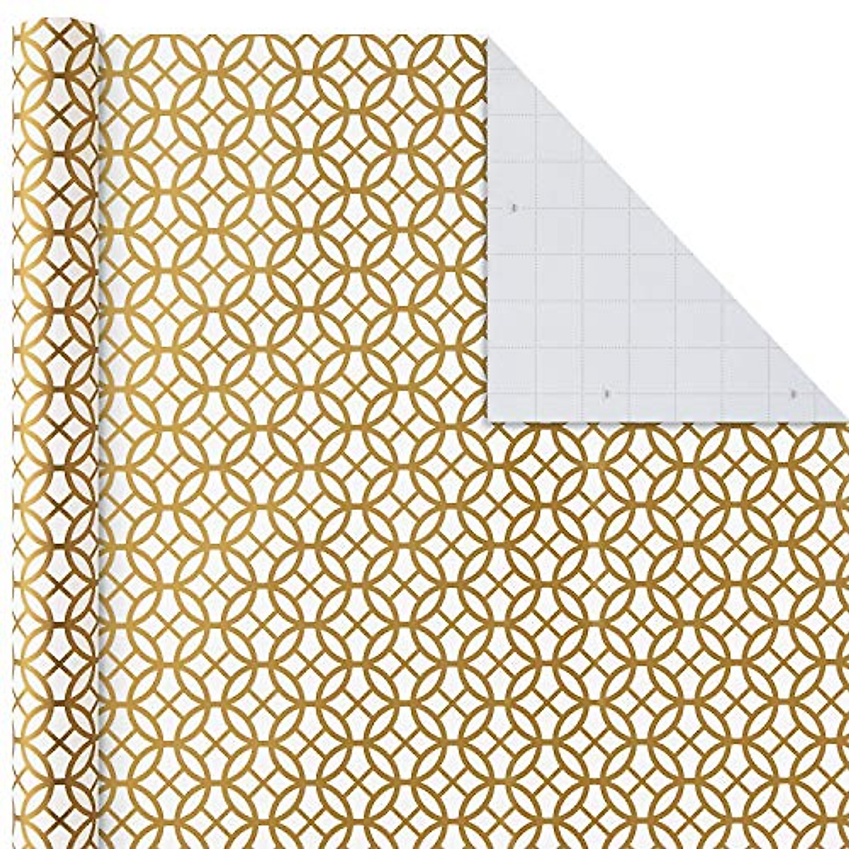 Hallmark All Occasion Wrapping Paper with Cut Lines on Reverse (6 Rolls: 180 sq ft ttl) Happy Birthday, Polka Dots, Blue Flowers for Birthdays, Mothers Day, Weddings, Graduations, Bridal Showers