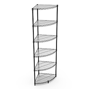 Ufurpie 6 Tier Narrow Corner Wire Shelving Unit NSF Metal Shelf, 420lbs Capacity, Adjustable Storage Rack with Leveling Feet & Shelf Liners for Kitchen Garage Room,72" H X 18" L X 18" D