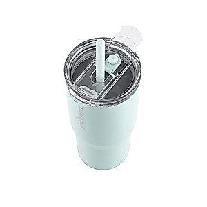 REDUCE Cold1 24 oz Tumbler with Lid and Straw - Dual-Wall Vacuum Insulated Stainless Steel Tumbler - Keeps Drinks Cold up to 24 Hours - Inner Ounce Markings to Track Hydration - OG Sea Glass