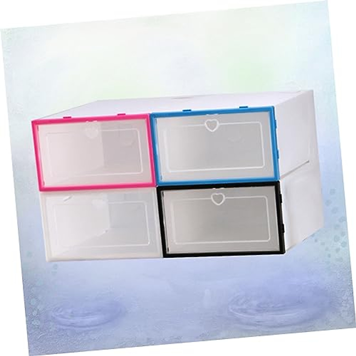 WATIIFUFU 4pcs Box Shoes Storage Shoes Organizer Shoe Holder Shoes Case Container Clamshell Pp