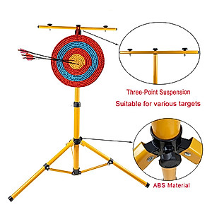 - QI HUO JU - Archery Target Stand for Adult, Mobile Adjustable Bow Target Stands Steel for Outdoor Straw&Foam Targets Range Practice Shooting
