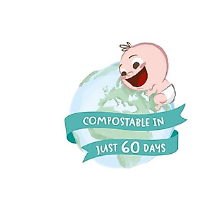 Kinder by Nature Water-Based Baby Wipes - 100% Biodegradable & Compostable, 224 Count (4 Packs of 56) - 99% Water, Plastic-Free Wipes