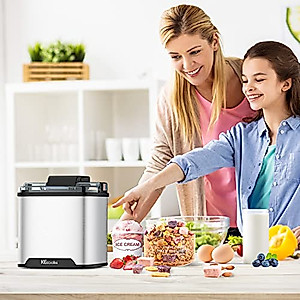 KECOOLKE Ice Cream Maker, Teacher Appreciation Gifts Electric Ice Cream Machine Countertop Fruit Soft Serve Homemade Large Capacity 2 Quart Frozen Yogurt Sorbet gelato