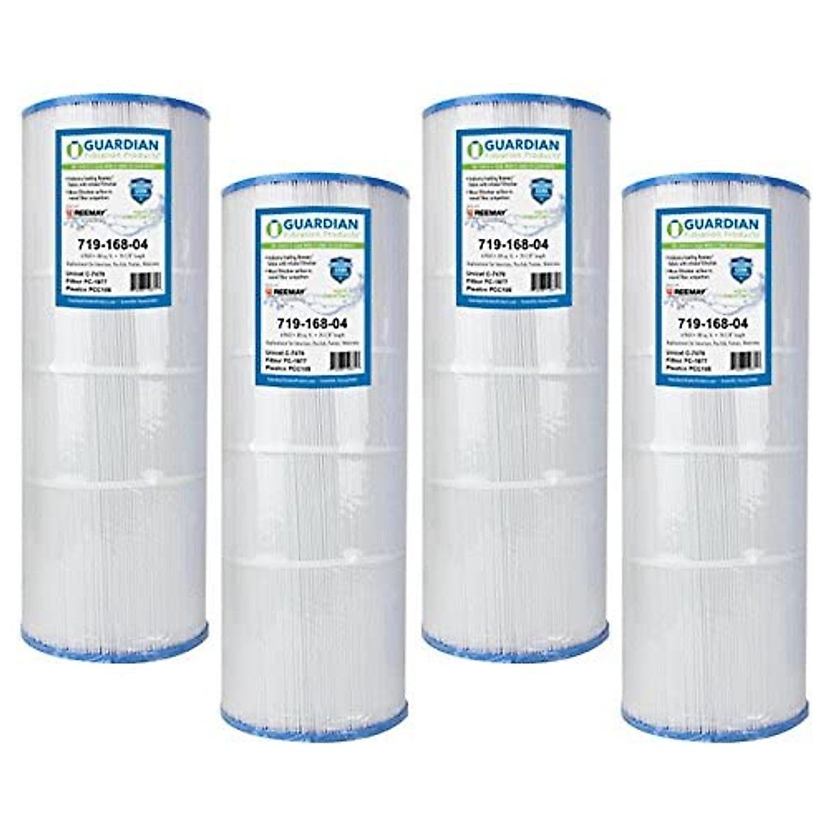 Guardian Filtration - 4 Pack Pool Filter Replacement for Pleatco PCC80, Unicel C-7470, Filbur FC-1976, Pentair, Pac Fab, American Products | Value Savings 4 Pack Cartridge Bundle | Model 719-168-04