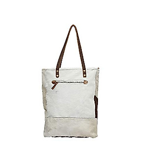 Myra Bag Genuine Leather with Black & White Cowhide Shoulder Bag S-0708