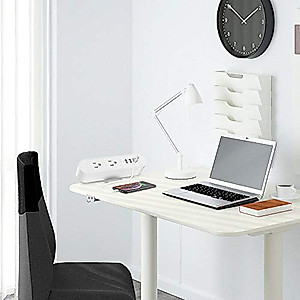 Desk Clamp Power Strip,The Clamp Edge Mount Power Center,Aluminum Alloy Fireproof Desktop Power Socket,Desktop Charging Station(White) (2AC & 3 USB)