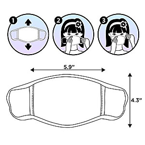 ABG Accessories Girls 3-Pack Kids Face Mask and Hand Sanitizer Holder Keychain (Flip Cap Reusable Empty Bottles) Age3-7, Unicorn Design, 6 Piece Set