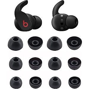 ALXCD Eartips Compatible with Beats Fit Pro, S/M/L 3 Sizes 6 Pairs Soft Silicon Earbuds Tips Replacement Ear Tips, Compatible with Beats Fit Pro, 6 Pairs Black
