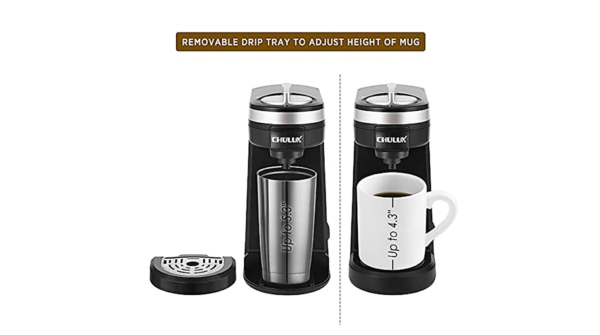 CHULUX Single Serve Coffee Maker - Fast & Compact Coffee Brewer
