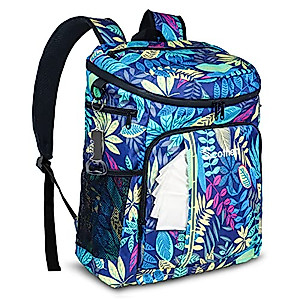 Scothen Cooler Backpack with 12 Ice Packs - Keeps 54 Cans Cold for Up to 24 Hours - Waterproof & Leak Proof Insulated Backpack Cooler -Lightweight Bookbag Cooler for Men Women Beach Hiking Camping