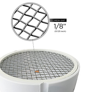Raven R1510 PVC Termination Cap Mesh Screen Vent Cover, Furnace & Roof Vent Cap, Stainless Steel Wire Round Exhaust Pipe Cover End 4" Inner & 4.5" Outer Diameter