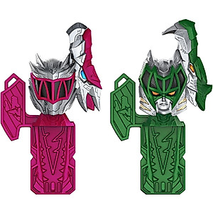 Power Rangers Dino Fury Pink Ankylo Hammer and Green Tiger Claw Zord Toys for Kids Ages 4 and Up Zord Link Mix-and-Match Custom Build System
