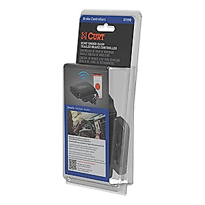 CURT 51190 Echo Under-Dash Electric Trailer Brake Controller with Bluetooth-Enabled Smartphone Connection, Proportional, Plastic
