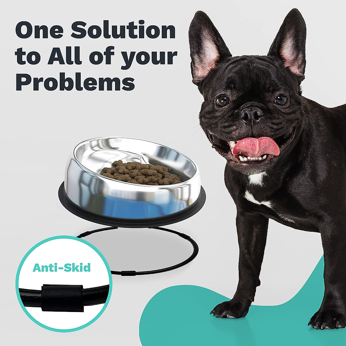 Enhanced Pet Bowl Stand - New Anti-Skid Feature - Dog and Cat Bowl Stand Exclusively for Use with The Corresponing Size Enhanced Pet Bowl (Medium)