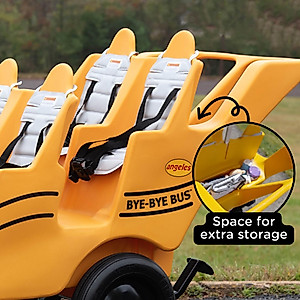 Angeles 6-Passenger Bye-Bye Buggy, Daycare Multi-Passenger Stroller With Never-Flat "Fat Tire", Yellow