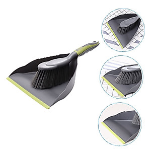 SOESFOUFU 1 Set Broom Cleaning Brush Cleaning Shovel Duster Mini Broom Dustpan Pet Hair Broom Cage Waste Cleaning Tool Gap Cleaning Broom Desktop Cleaning Brush Whisk Clean Keyboard Pp Green