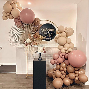 Dusty Pink Balloons 12 Inch 50 Pack Rose Pink Balloon for Sweet 16 Birthday Engagement Wedding Bridal Baby Shower Graduation Birthday Party Decorations