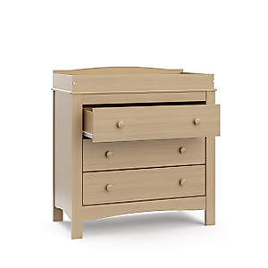 Graco Noah 3 Drawer Chest with Changing Topper (Driftwood) - GREENGUARD Gold Certified, Dresser for Nursery, 3 Drawer Dresser, Kids Dresser, Nursery Dresser Drawer Organizer, Chest of Drawers