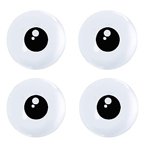 Vuzvuv 50 pcs Eyeball Top Latex Balloons Black White Eye Printed Balloon for Animals Eye DIY Creations Birthday Funny Party Halloween Decoration Garland Balloon Arch （5 inch）