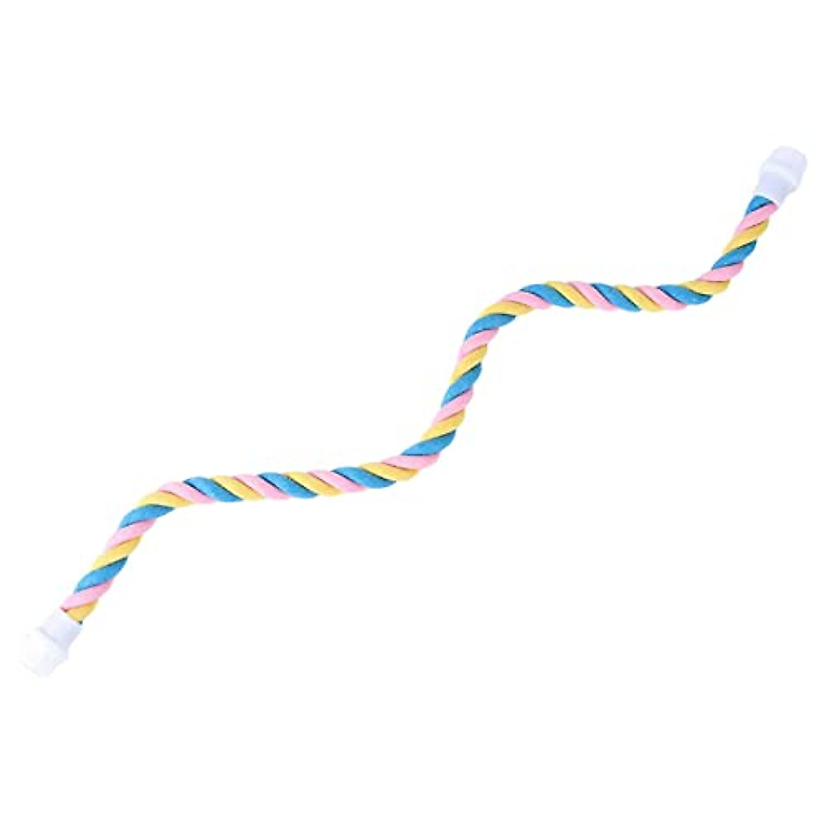 ＫＬＫＣＭＳ Colorful Bird Rope Perch Hanging Stand Climbing Rope for Parrot Budgies Parakeets Cockatiels, 23.6inch Length