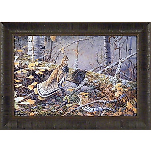 Autumn Solitude by Scott Zoellick 19x26 S/N L/E Grouse Wildlife Framed Art Print Wall Décor Picture