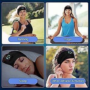 Fulext Sleep Headphones Wireless, Upgrade Wireless Sports Headband Headphones with Ultra-Thin HD Stereo Speakers Long Time Play for Side Sleepers Running Yoga Travel, Gifts for Men Women