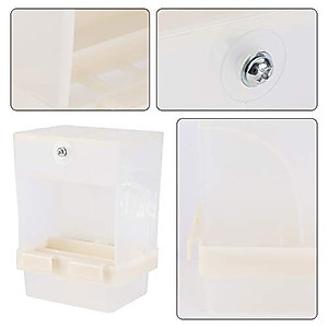 Scicalife Parakeet Feeder No Mess-Caged Bird Feeder Parrot Automatic Feeder for Finch Canary Cockatiel Parakeet Seed Food Container Bird Cage Accessories