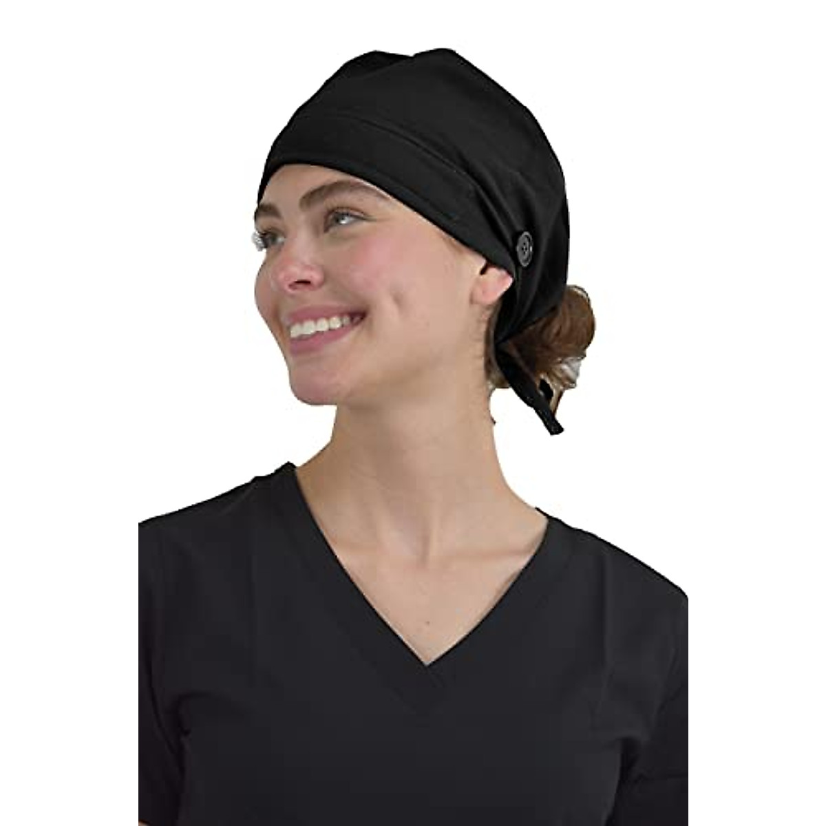 3-Pack Medical Nursing Working Scrub Cap GT Performance Women/Men One Size-Black/Black/Black-ONE Size