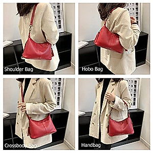 SMITH SURSEE Genuine Leather Crossbody Bags for Women, Hobo Purses and Handbags for Women Ladies Shoulder Crossbody Purse