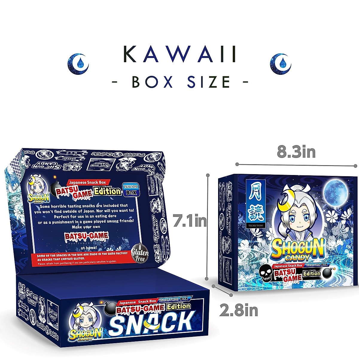 SHOGUN CANDY, 40 Pcs Japanese Snacks and Japanese Candy, Popin Cookin Japanese Snack Box, Kawaii Dagashi Box, (TSUKUYOMI Mystery BOX)