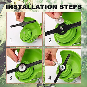 30 Pieces Grass Trimmer Head Replacement Plastic Cutter Blades Lawn Mower Blades Plastic Weed Wacker Head Blades for Garden Electric Cordless Grass Trimmer Strimmer Tool Replacement Parts…