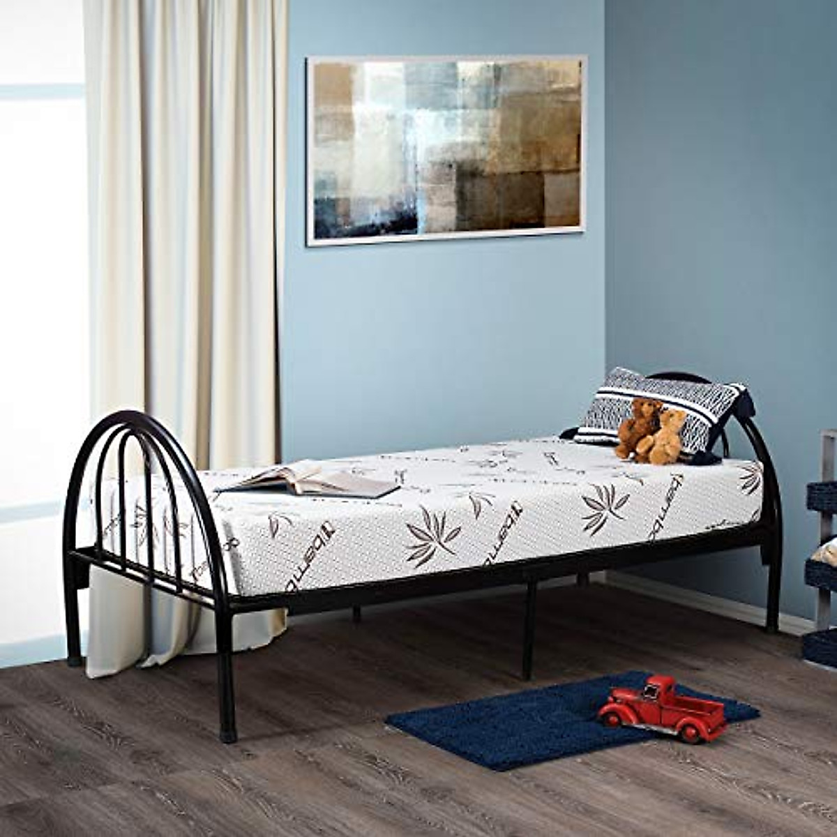 Customize Bed 6 Inch Gel Memory Foam Mattress with Rayon Derived from Bamboo Cover, Cot Size 36" x 74" for Student RV, Cot, Folding, Guest & Day Bed - CertiPUR-US Certified, Mattress Made in USA