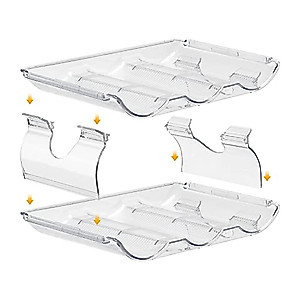 Stackable Water Bottle Organizer for Cabinet with Brush - 3 Tier Water Bottle Holder and Wine Rack Storage Organizer for Pantry Fridgem, Kitchen Organizer and Storage, Tumbler Travel Mug Cup Holder