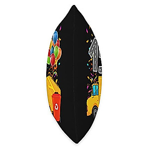 Garbage Truck Dumpsters Bin Birthday Pun Happy 15 Birthday Rear Loader Garbage Truck Throw Pillow, 16x16, Multicolor