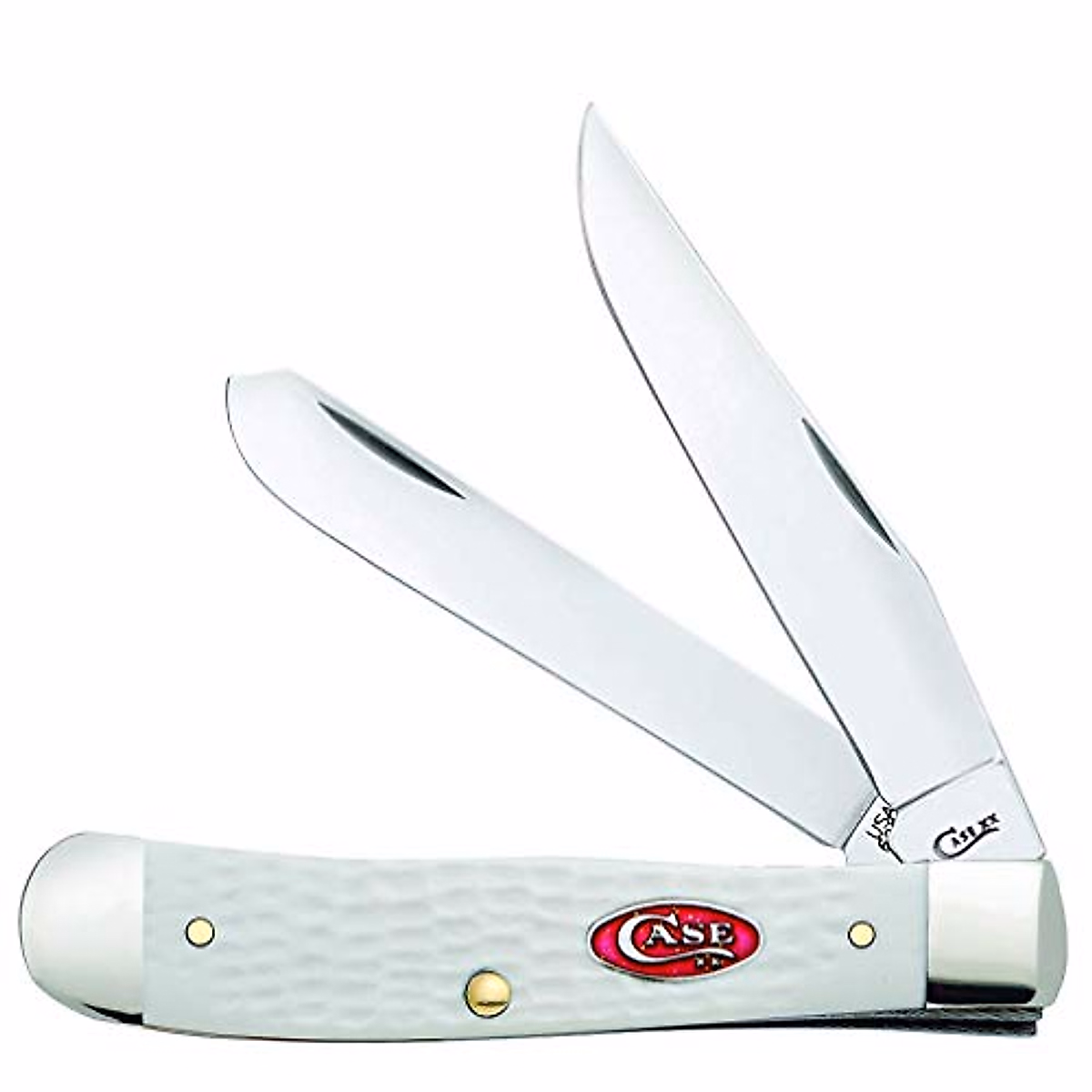 Case WR XX Pocket Knife Sparxx White Jigged Synthetic Trapper Item #60182 - (6254 SS) - Length Closed: 4 1/8 Inches