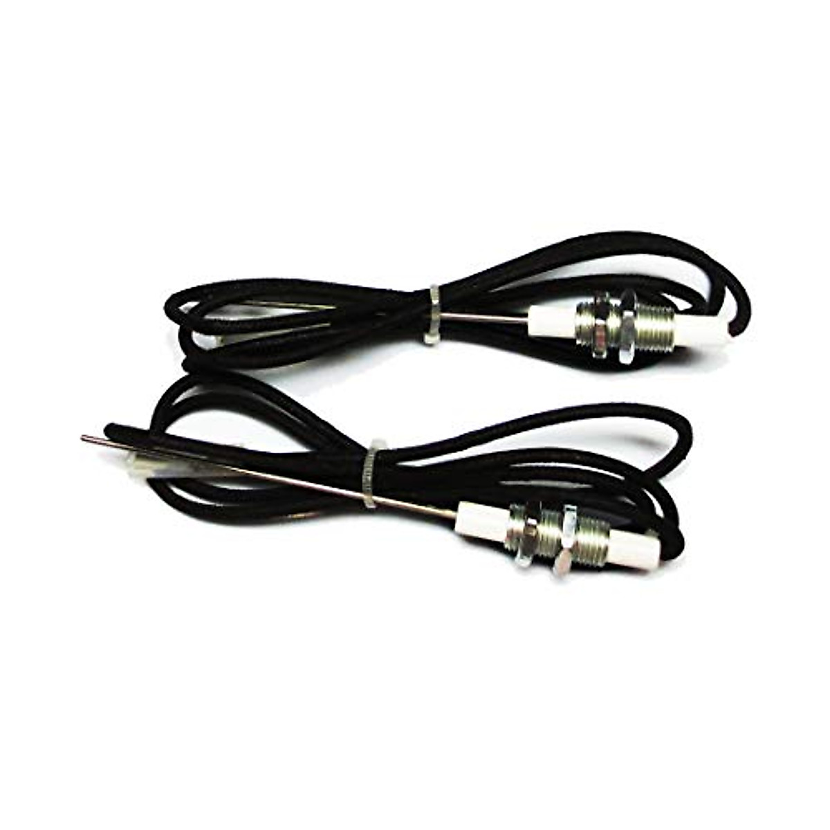 Meter Star 2PCS/LOT M101 Threaded 6.4mm Ceramic Electrode Spark Plug with Wire 900mm with 2.8x0.5 Flat Terminal,Ignition Needles and Wires Used by AA Pulse igniter