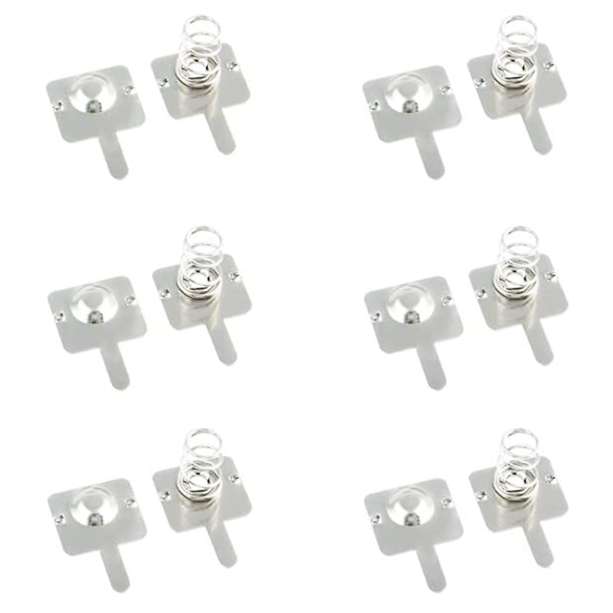 Fielect 20Pairs AA Battery Spring Plate AA Battery Positive Negative Conversion Spring Contact Nickeling Plate 13.0mmx11.5mm