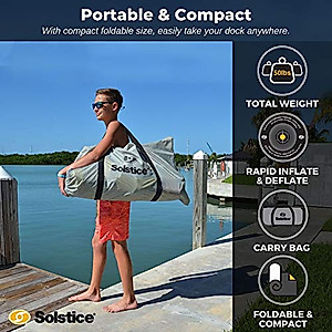 Solstice by Swimline Inflatable Floating Dock, 10' x 8'