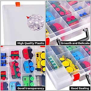 ALCYON Toy Storage Case Compatible with Thomas & Friends MINIS Engines/for Mini Brands Toys Series 1 2 3 4 /for Disney Doorables Collectible Mini Figures/for Mini Mart and More (Box Only)-White
