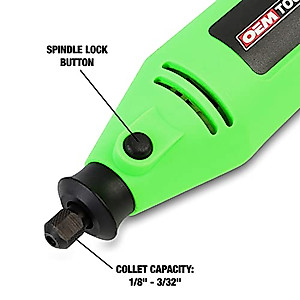 OEMTOOLS 24664 Rotary Tool with 35 Piece Accessory Kit, Green and Black Rotary Tool Kit, Multi Tool and Sanding Machine Kit, Corded Rotary Tool