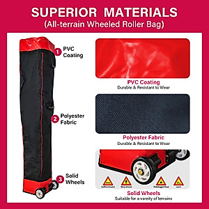 ShiningShow Heavy Duty Canopy Bag Replacement for 10x20 Pop Up Canopy Tent, Portable Canopy Bag with Wheels and Handles, Rolling Storage Bag