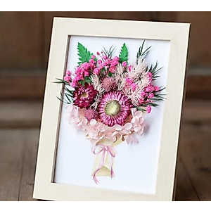 Holiday Gift Real Flower Specimen Picture Frame Petal Ornaments Display rack Hanging Picture Wall Decoration Party interior Decoration Handmade material Wrap - the best gift