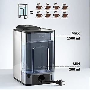 Mecity Coffee Maker 3-in-1 Single Serve Coffee Machine, For K-Cup Coffee Capsule Pod, Ground Coffee Brewer, Loose Tea maker, 6 to 10 Ounce Cup, Removable 50 Oz Water Reservoir, 120V 1150W