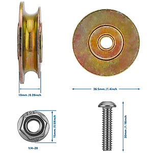 Upgrade Cut-Off Flange Track Bearing Kit Replacement for Tapco Pro & Max 12334 Rollers, 12364 Screws, 10094 Lock Nuts Alloy Steel