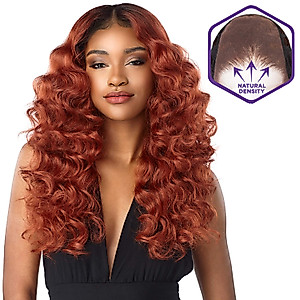 Sensationnel What lace 13x6 Wigs - darlene lacefrontal hand tied glueless synthetic with natural density preplucked hairline (1B OFFBLACK)