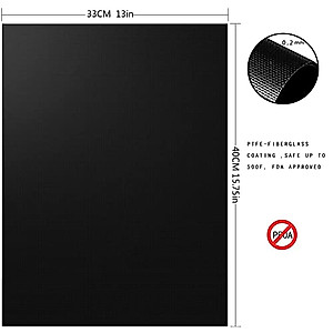 DRPORONYN Grill Mat , Set of 5 Non-Stick BBQ Grill Mats Grilling mat for Outdoor Grill ,Heavy Duty, Reusable, Easy to Clean , Works on Gas Charcoal and Electric BBQ ,15.75x13 inch - Black